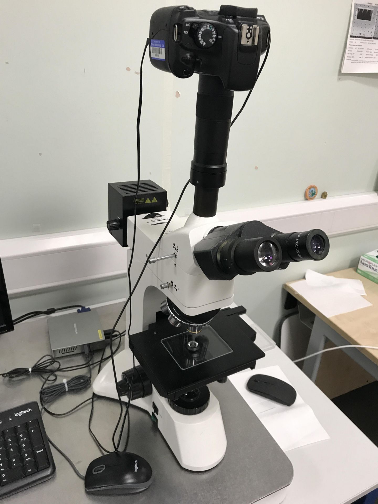 Brunel SP-400 Microscope with Canon DS126291 Camera Please read the ...