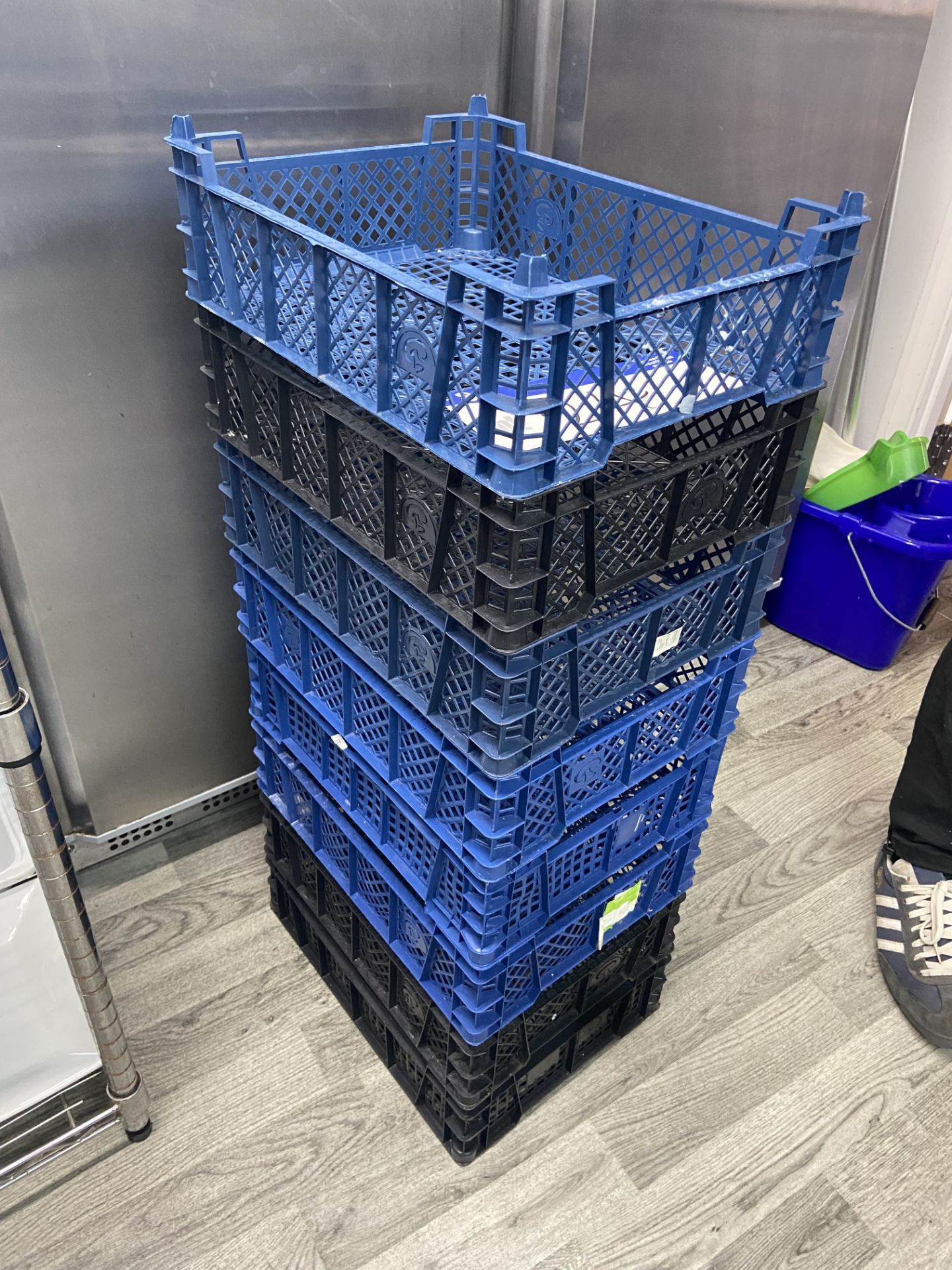 Eight Plastic Wire Mesh Trays, approx. 400mm x 300mm Please read the ...