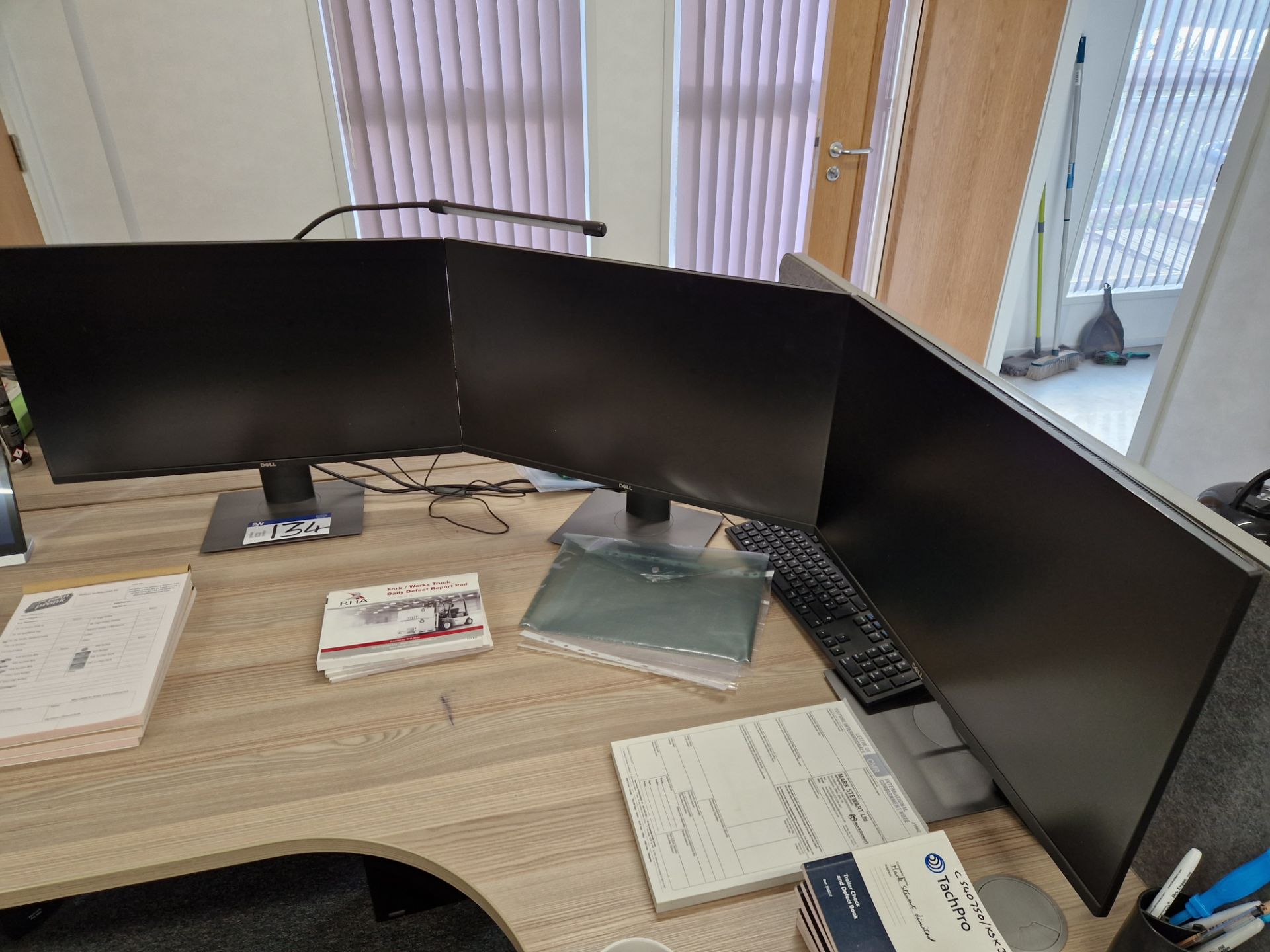 Dell Precision 3440 Core i7 10th Gen Desktop PC, Three Dell Monitors ...