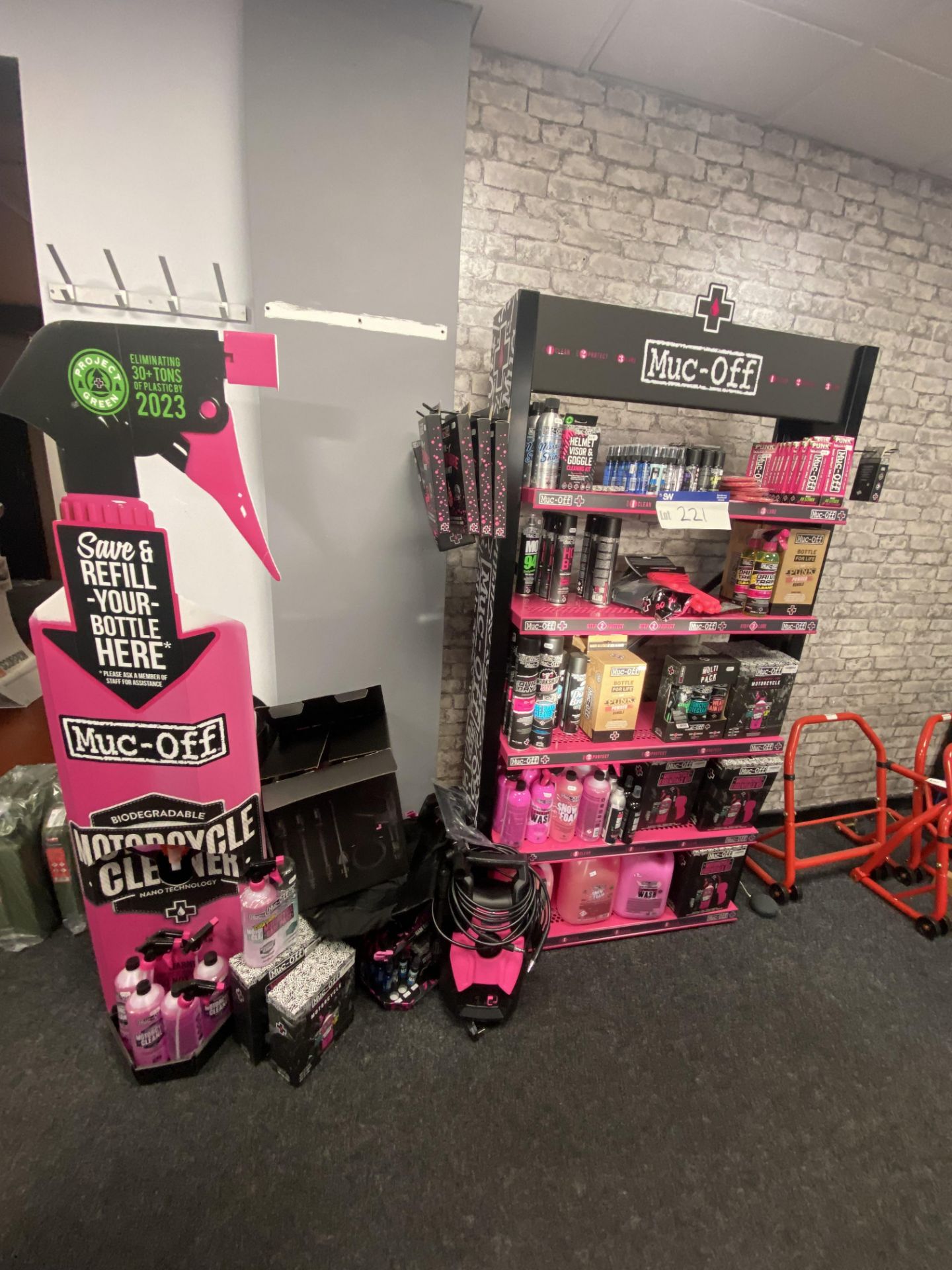 Muc-off Stock, in one area, Stand not included Please read the ...