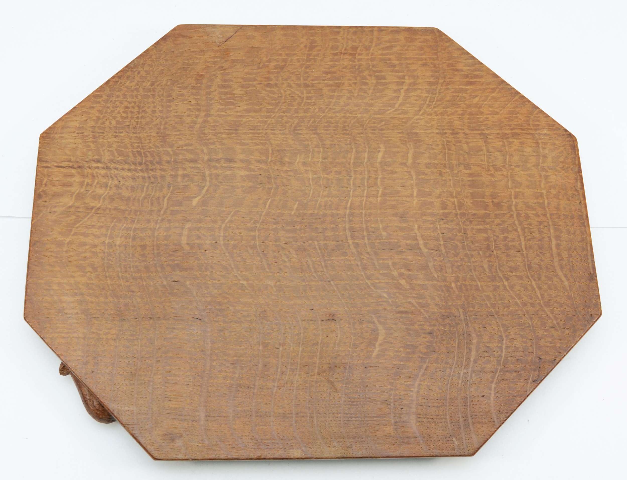 Robert 'Mouseman' Thompson of Kilburn, a 20th century oak octagonal ...