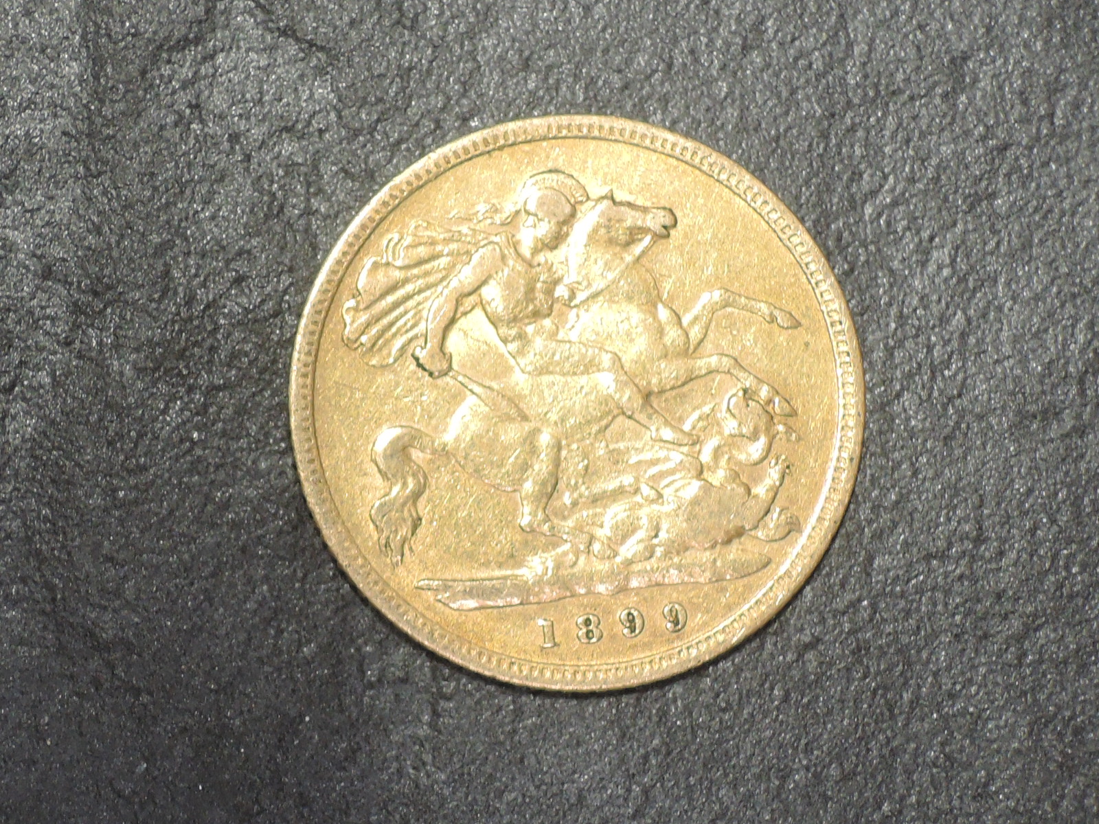 A United Kingdom 1899 Queen Victoria Old Head Gold Half Sovereign ...