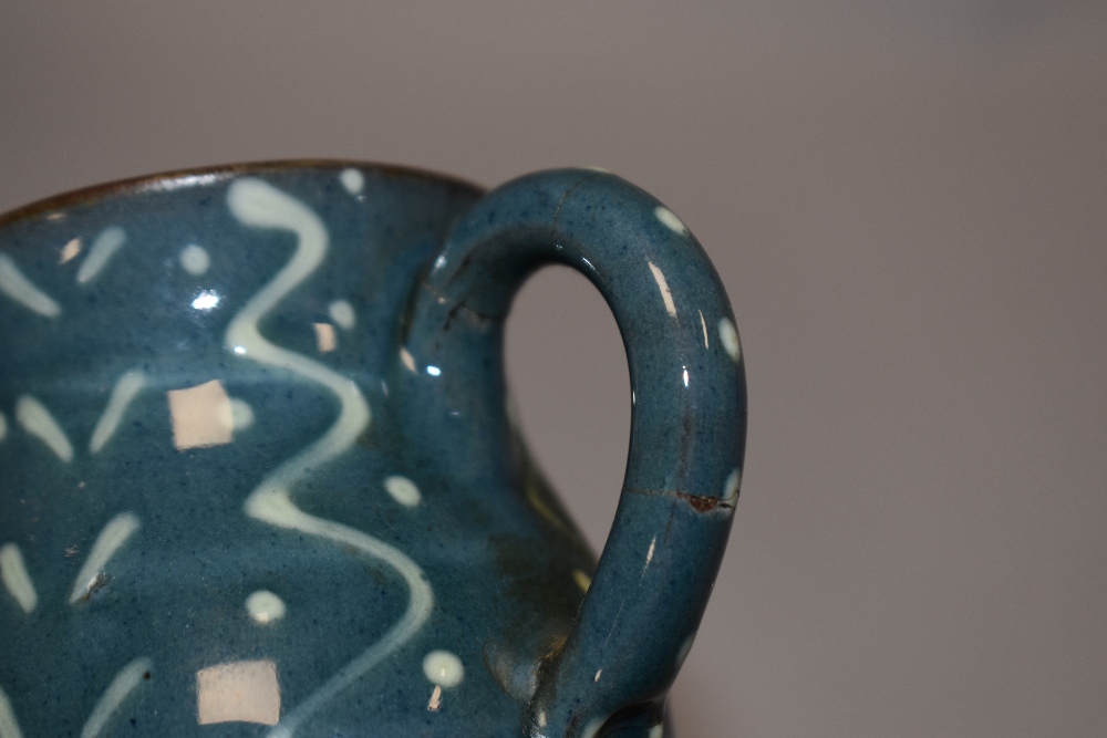 A large assortment of Schofield/Wetheriggs pottery, salt pig, vases ...