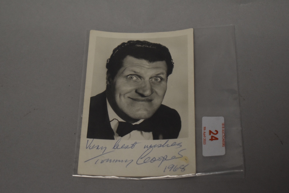 A 20th century Tommy Cooper magician and comedian signed facsimile ...