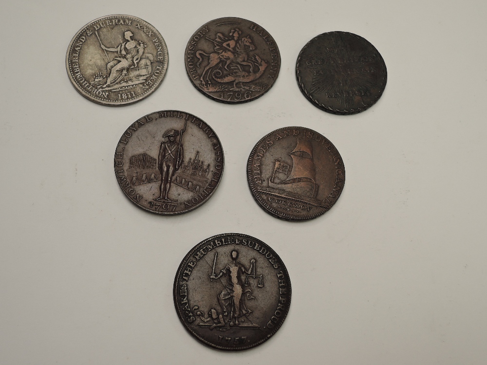 Six GB Tokens & Medallions, (1)Thames & Severn Canal, MDCCXCV (1795 ...