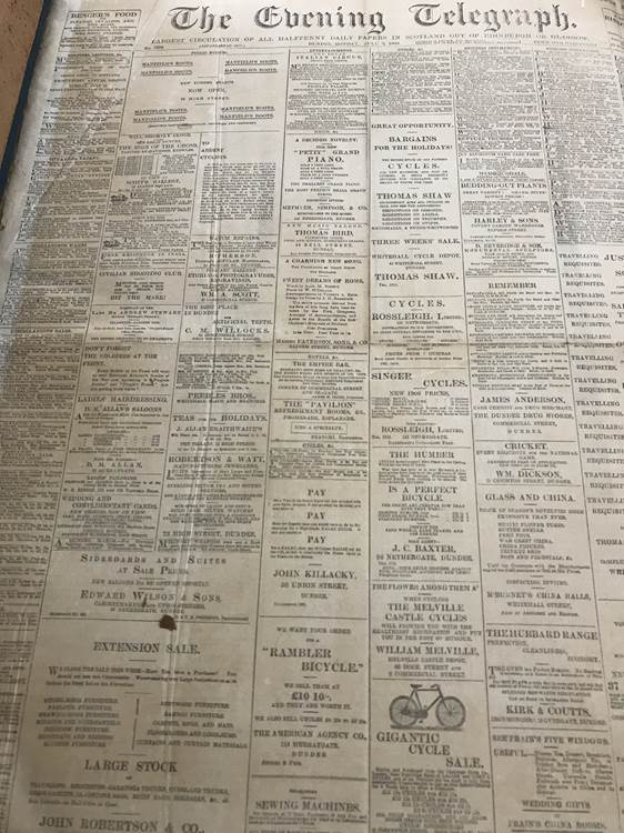 Two bound volumes 'The Evening Telegraph' 1900-