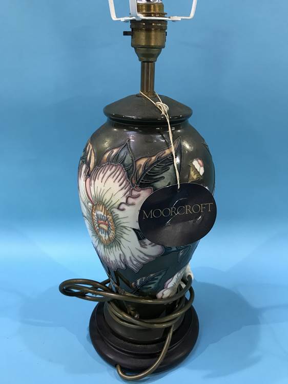 A Moorcroft table lamp