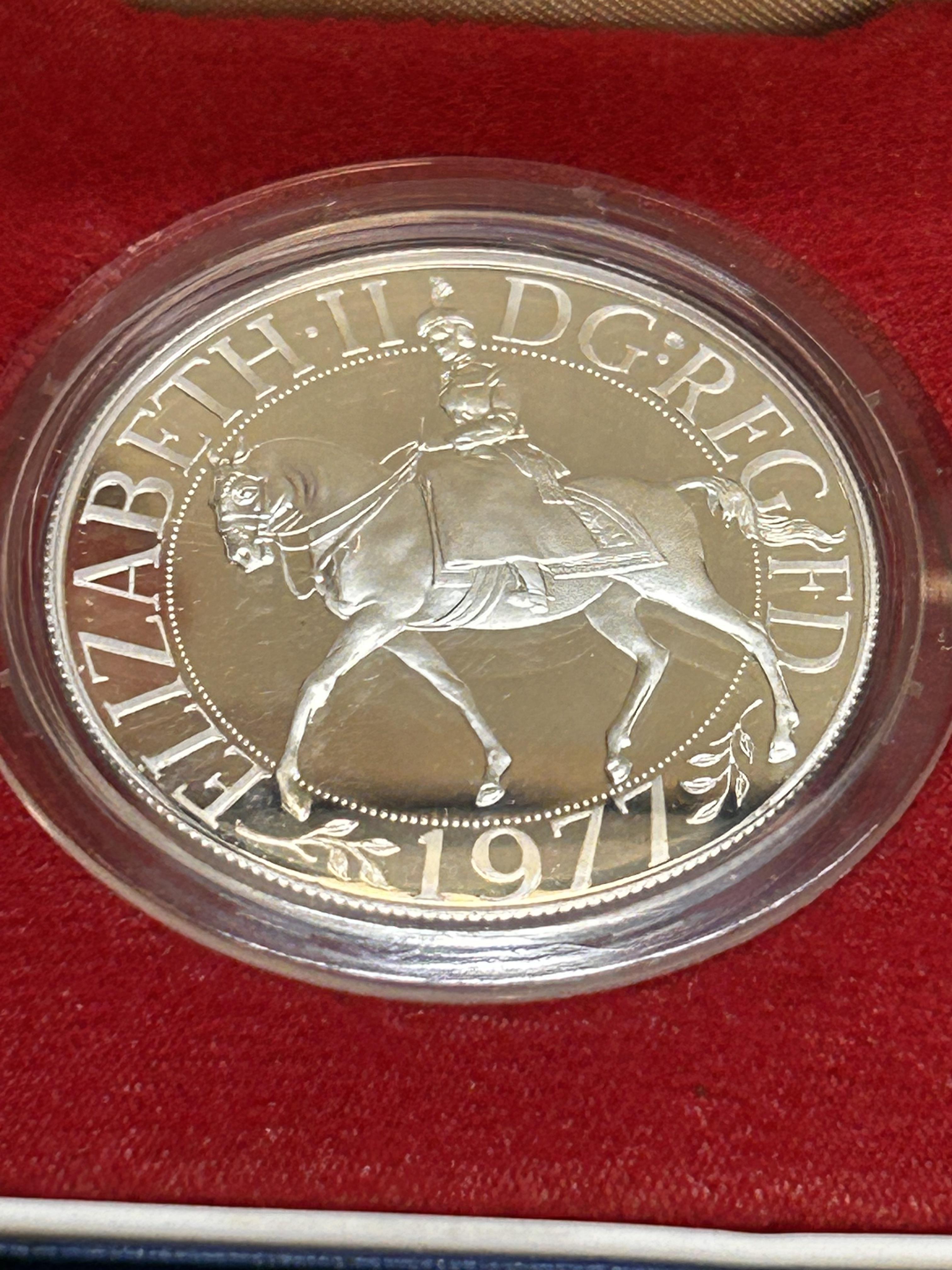 Silver proof royal mint coin 1977