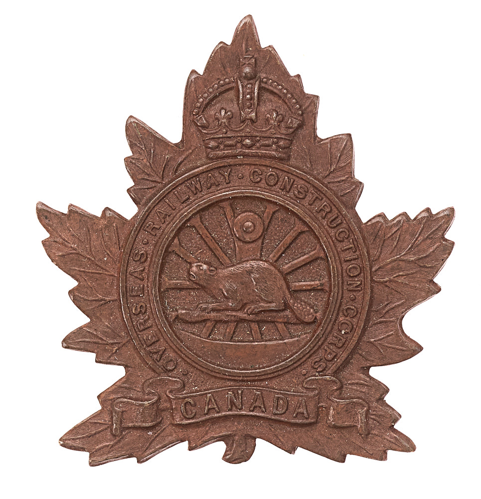 Badge. Canadian Overseas Railway Construction Corps CEF WWI cap badge ...