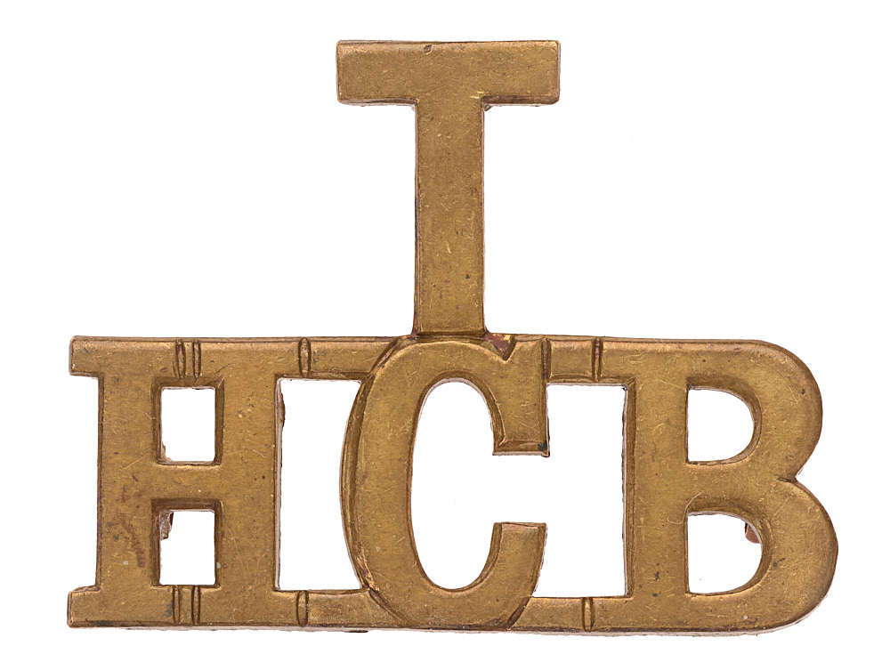 Badge. T / HCB Highland Cyclist Battalion Scottish sans-serif T ...