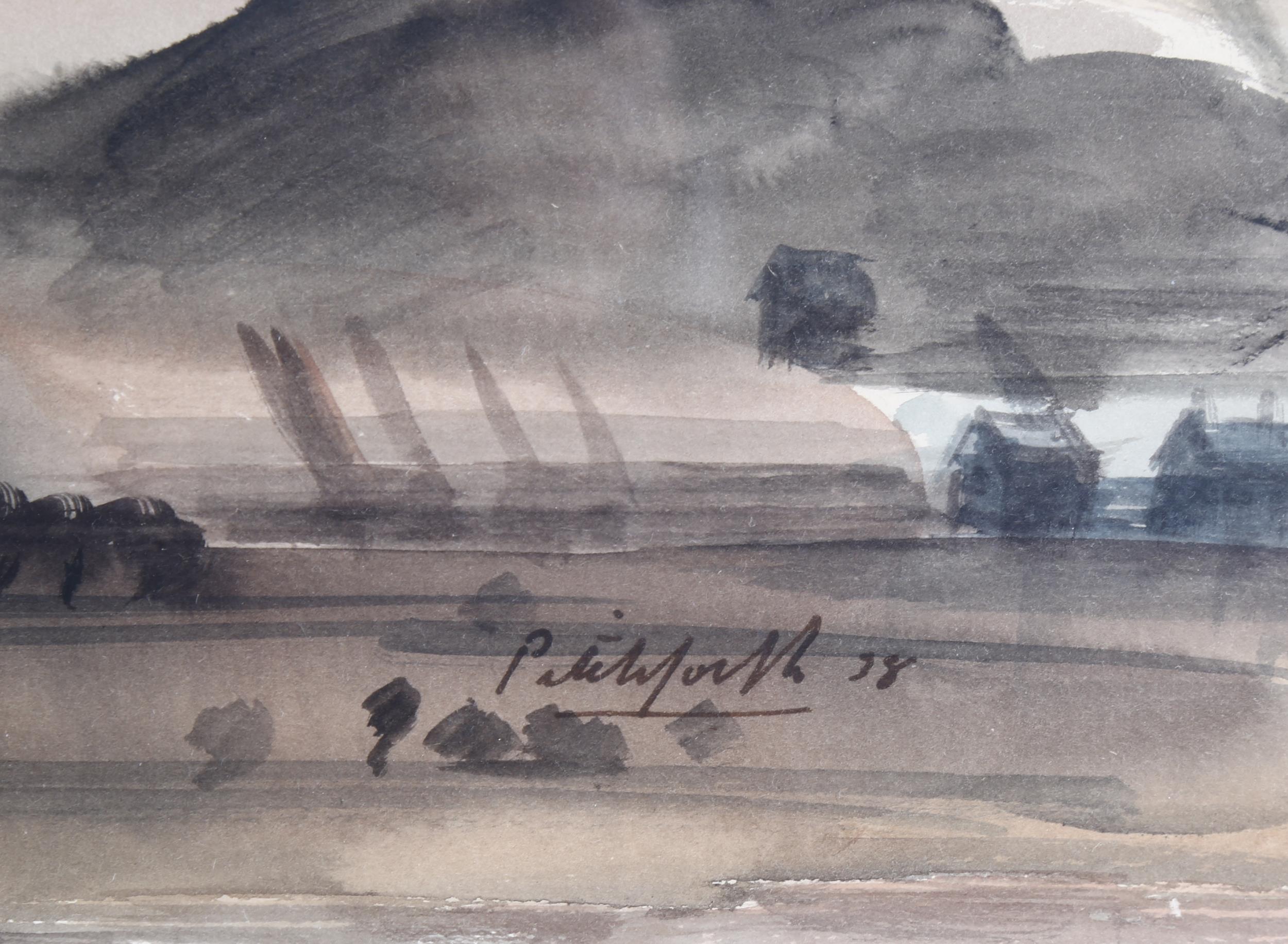 Roland Vivian Pitchforth (1895 - 1982), storm swept mountain landscape ...