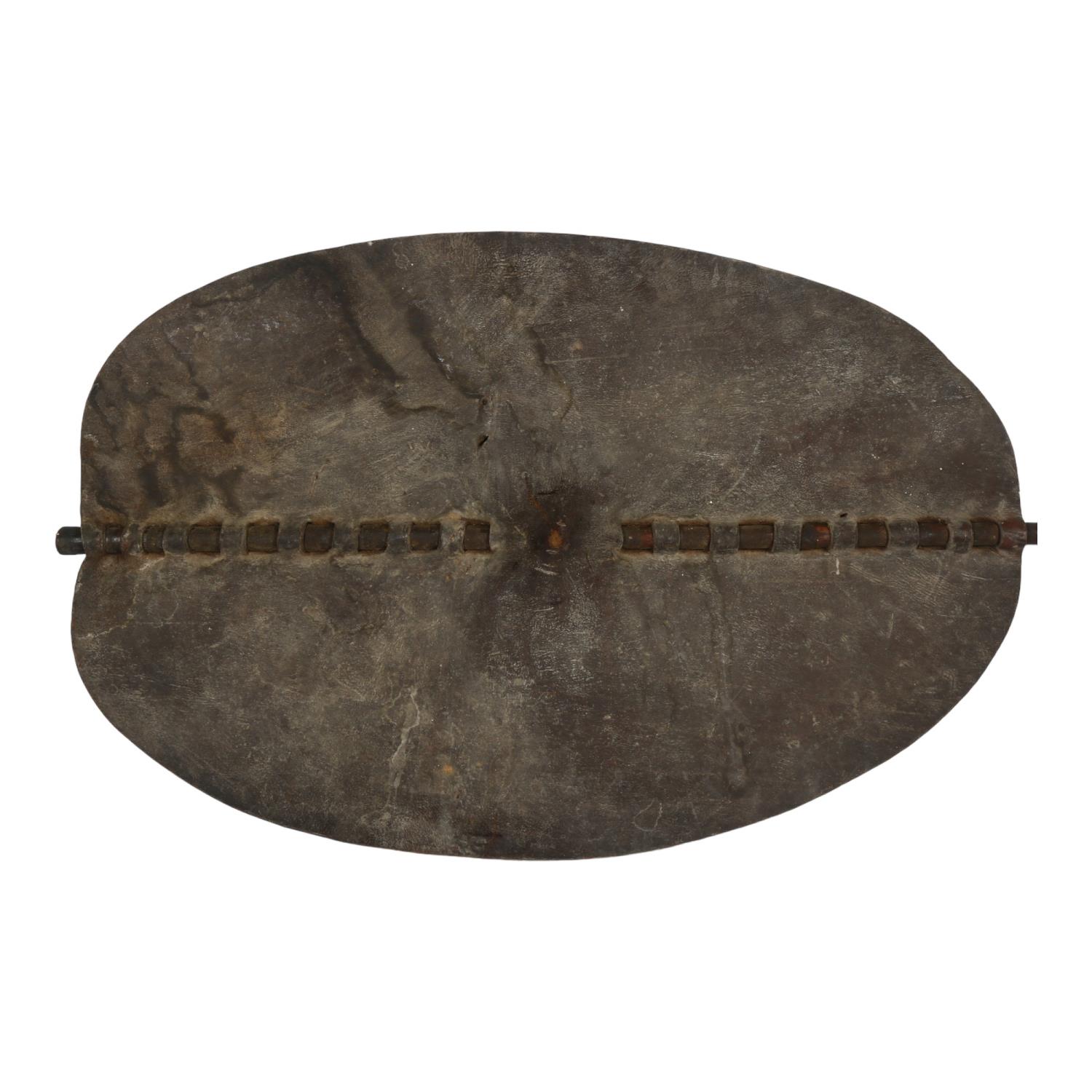An Nuer tribal shield, Southern Sudan, overall height 116cm