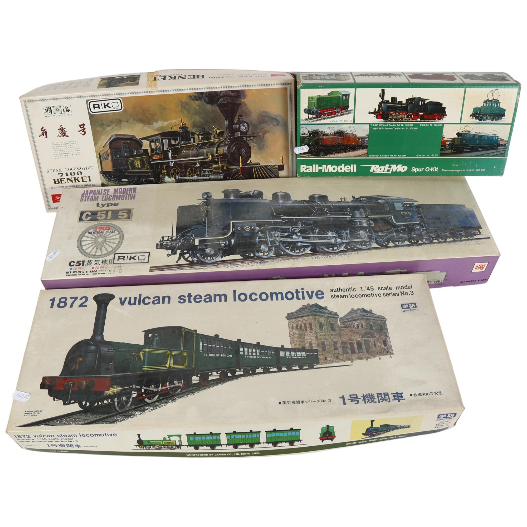 A Rai-mo Model, Rail-Modell Spur O-kit, a Nitto steam locomotive 7100 ...