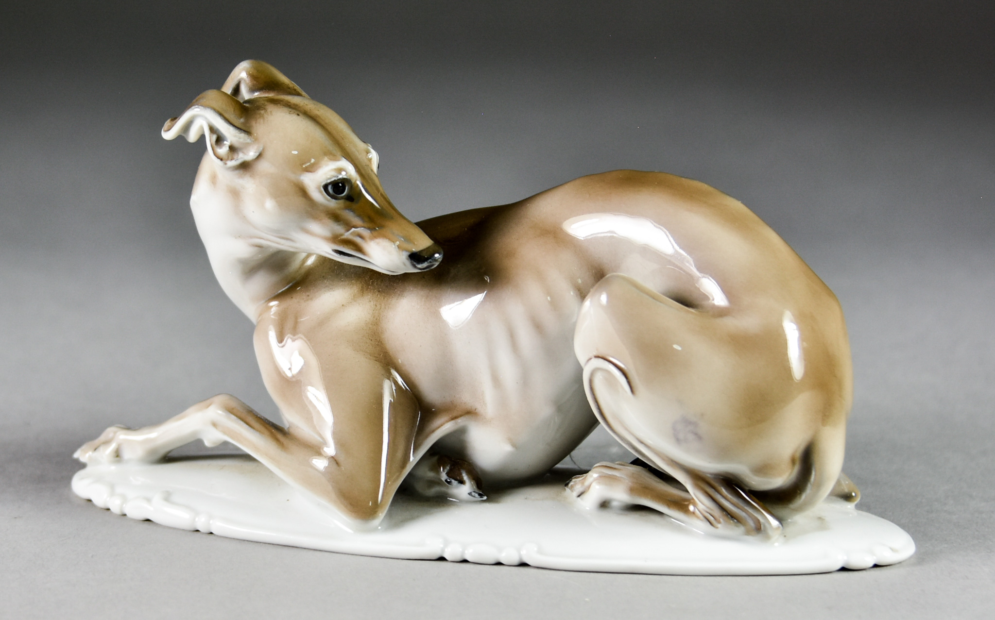 A Rosenthal Porcelain Model of a Seated Greyhound, by Theodore Karner ...