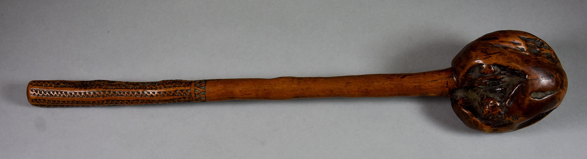A 19th Century Fijian Throwing Club (Lula Tava Tava), the natural root ...