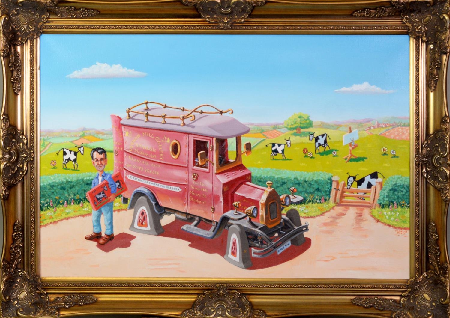 CHARLIE SHIELS (1947-2012) OIL ON CANVAS 'Vernon Mill Gallery ...