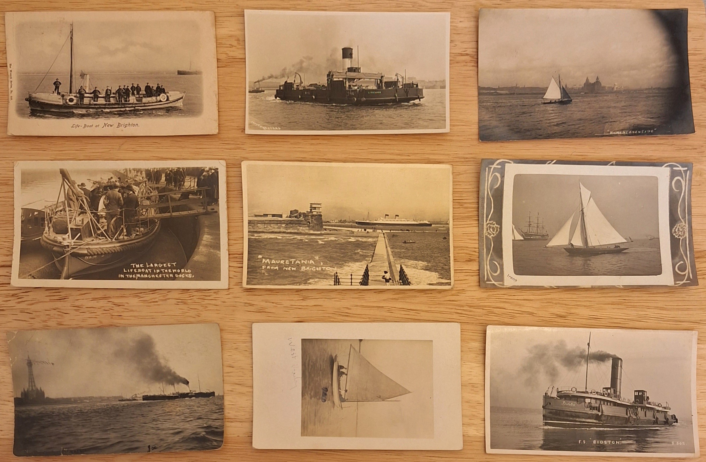 VARIOUS NAUTICAL RELATED POSTCARDS ALL IN USED CONDITION, UNCHECKED