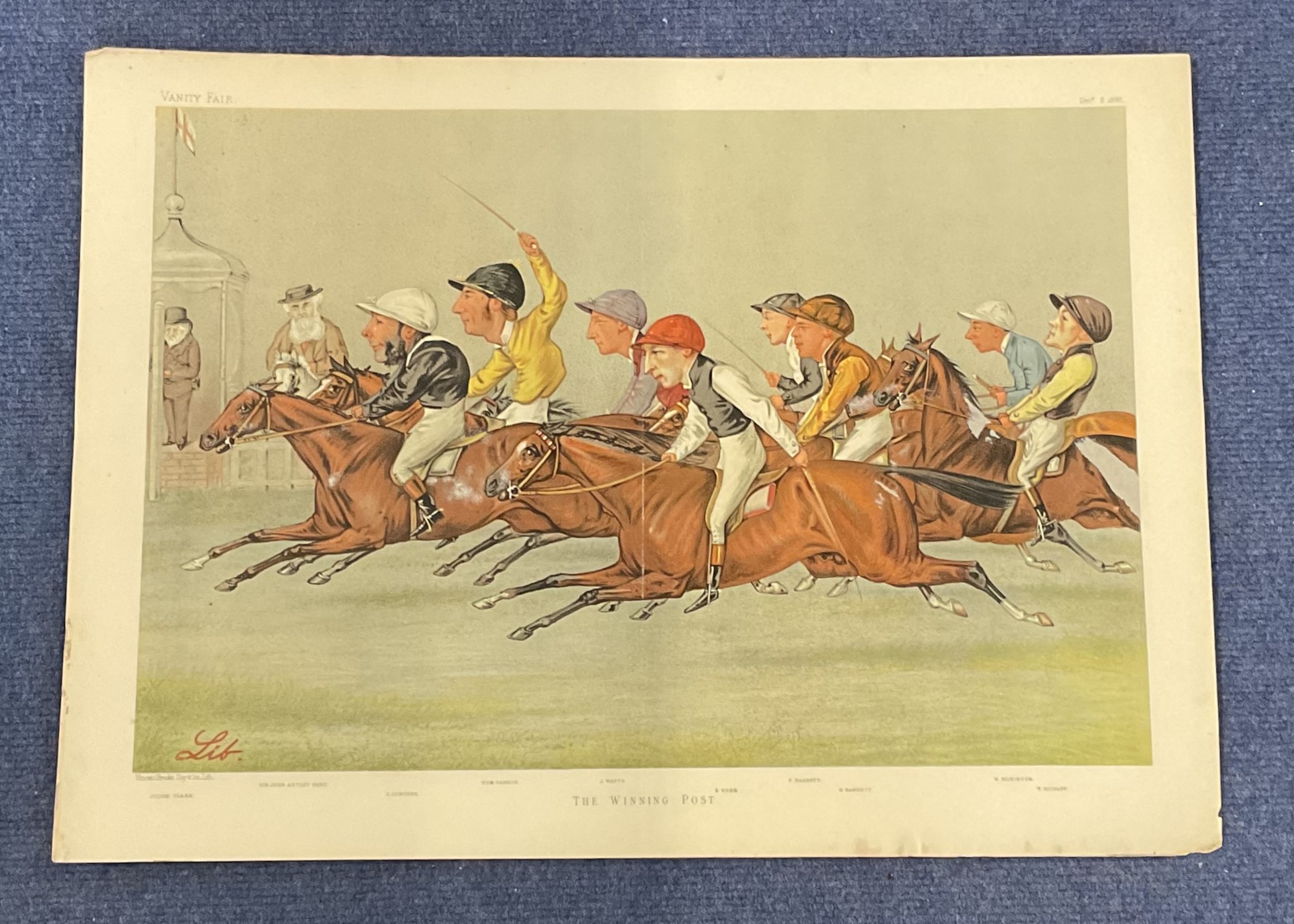 Vanity Fair Print. Title The Winning Post dated 8/12/1888. Approx size ...