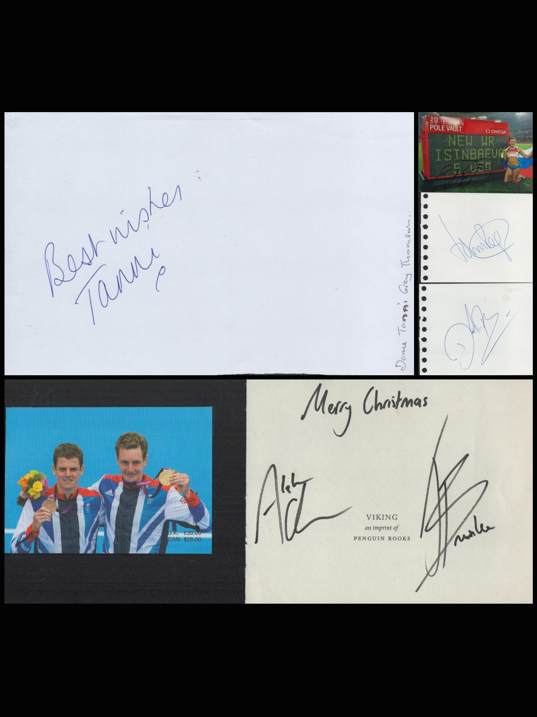 Olympic Signature Collection of 7 Autographs on Various Items Inc ...