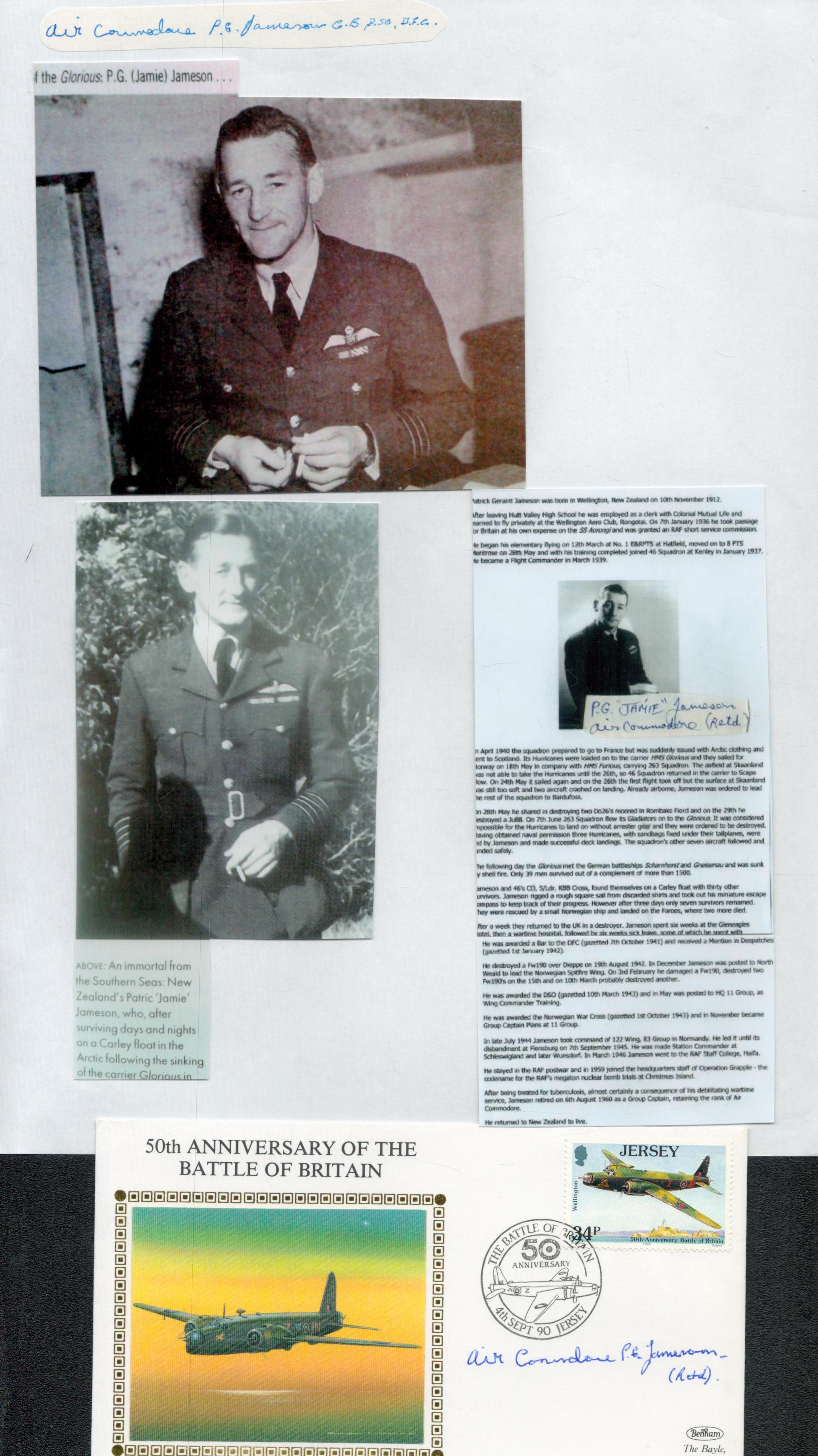 WW2 BOB fighter pilot Air Cdre Patrick Jameson 266 sqn with biography ...