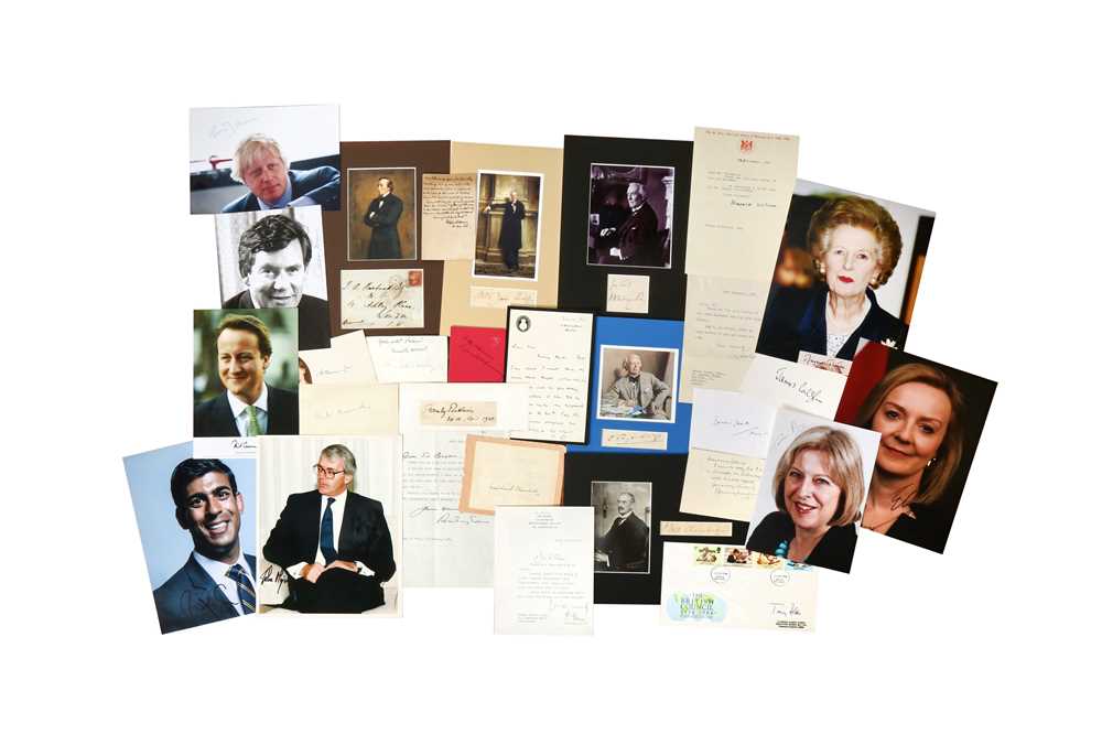 British Prime Ministers.-Rare collection of signatures by all the ...