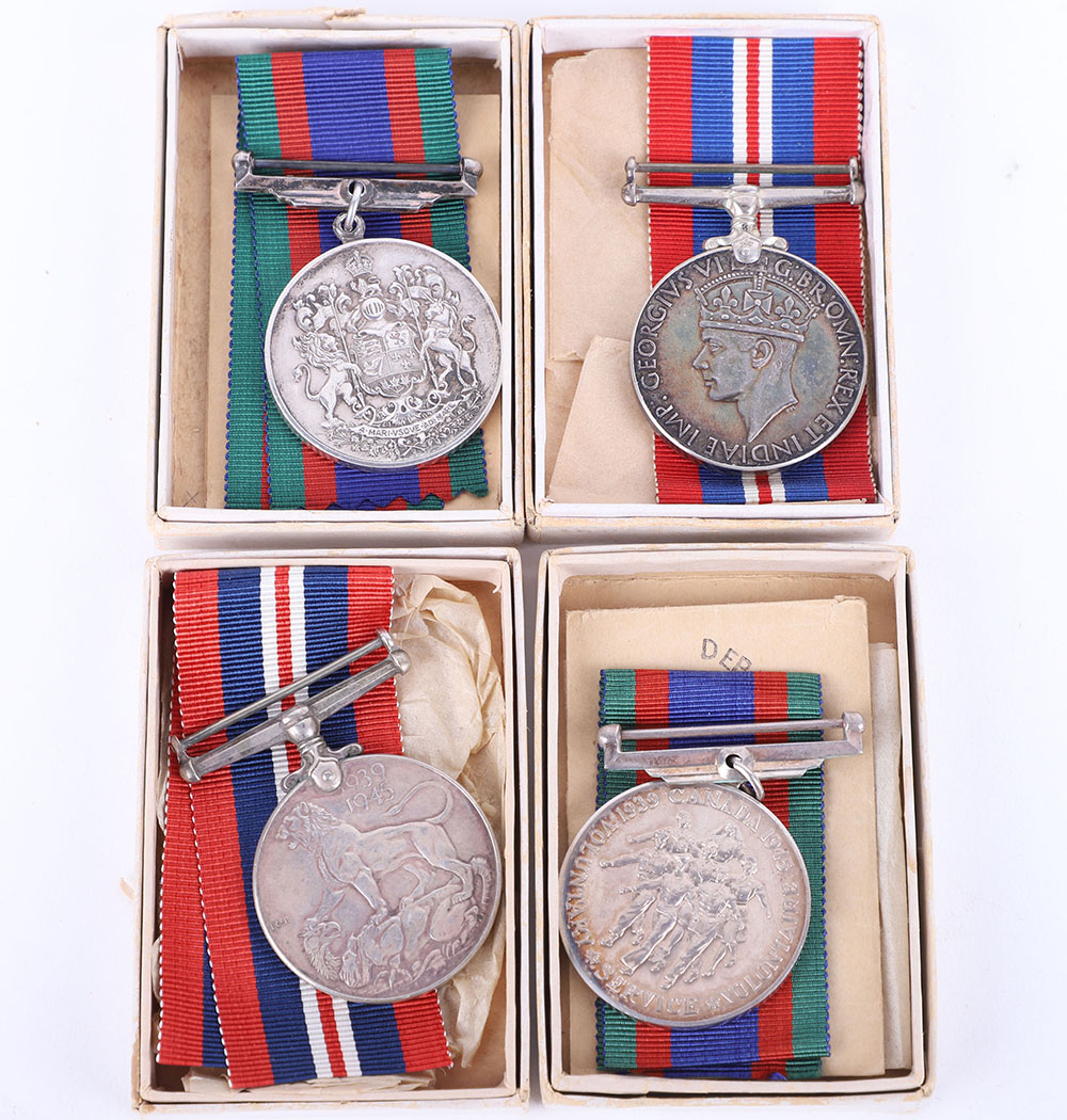 WW2 Canadian Service Medals, consisting of two 1939-45 Canadian issue ...