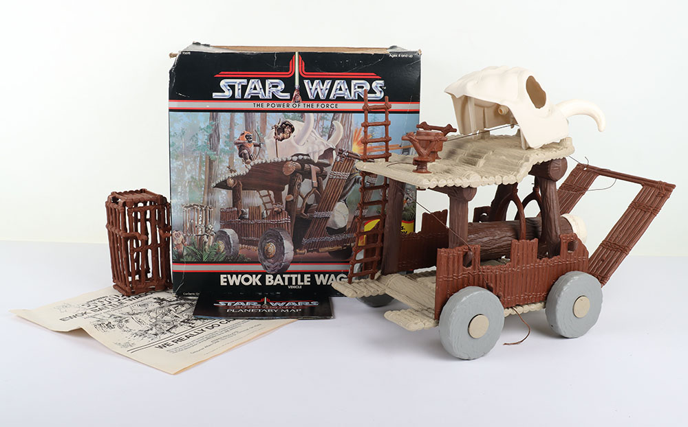 Scarce Vintage Kenner Star Wars Power of The Force Ewok Battle Wagon ...