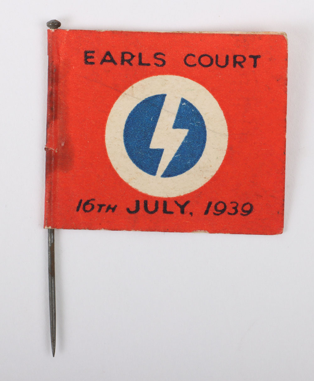 British Union of Fascists (B.U.F) Earls Court Rally 1939 Flag Badge ...