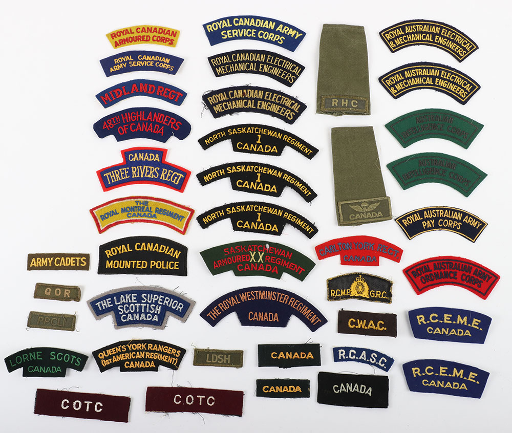 Australian and Canadian Military Shoulder Titles: A good selection ...