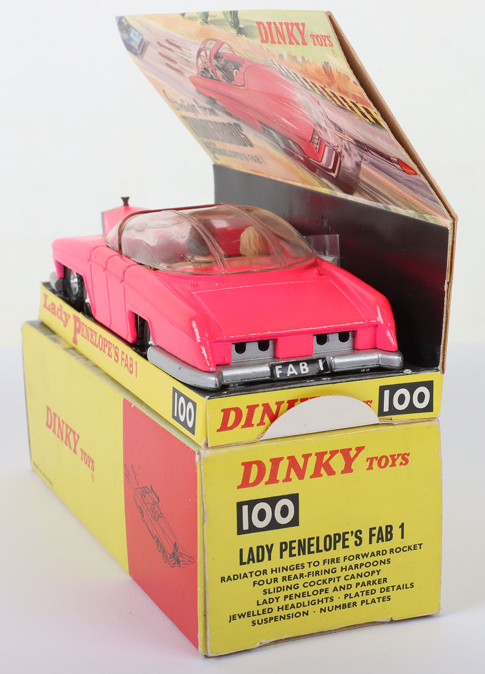 Scarce Dinky Toys 100 Fluorescent Pink Lady Penelope’s FAB 1 From TV ...