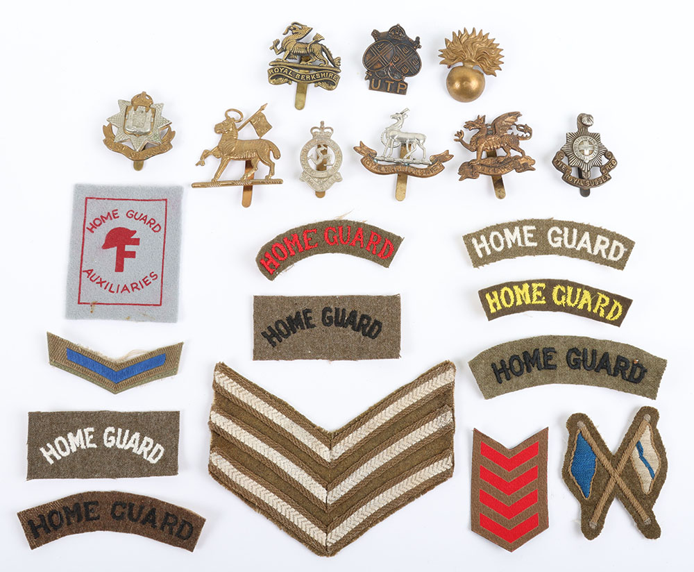 WW2 British Home Guard Cloth Insignia, including variations of cloth ...