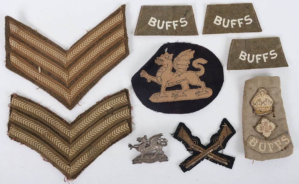 Grouping of East Kent (The Buffs) Regiment Badges and Insignia ...