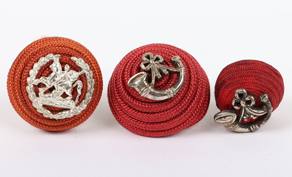 3x British Officers Cord Boss Headdress Badges, two having silvered ...