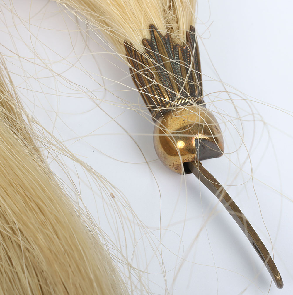 3x British Headdress Plumes, being a white other ranks lance cap plume ...