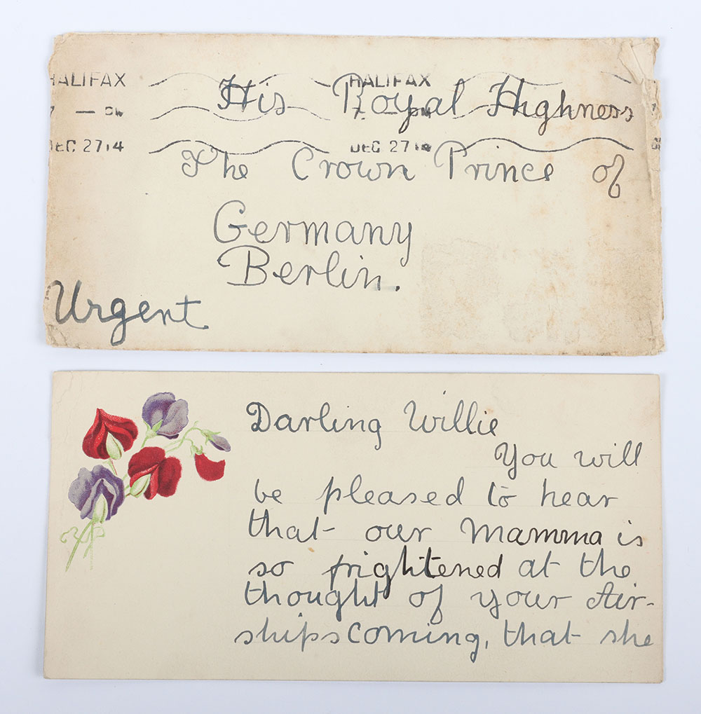 An Interesting Grouping of Postcards and Letters Sent to Kaiser Wilhelm ...