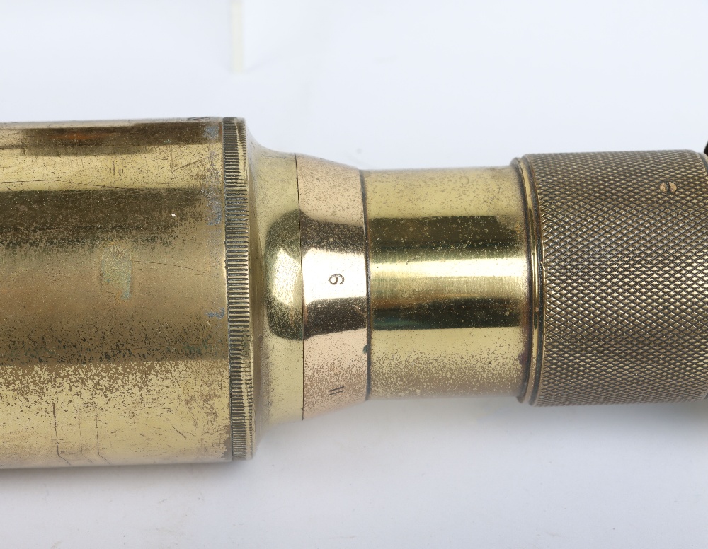 W Ottway & Co Day and Night Sight, polished brass optical sight with ...