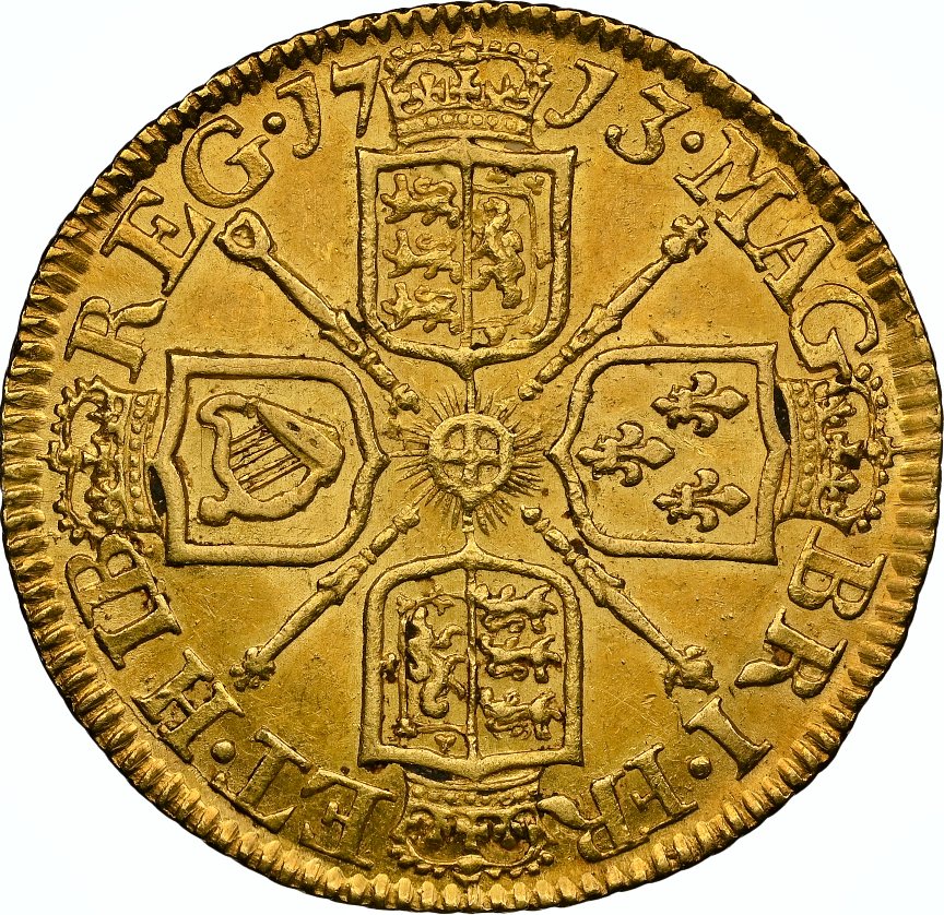 NGC – Anne (1702-14), Half Guinea, 1713, (S. 3575), draped bust rev ...