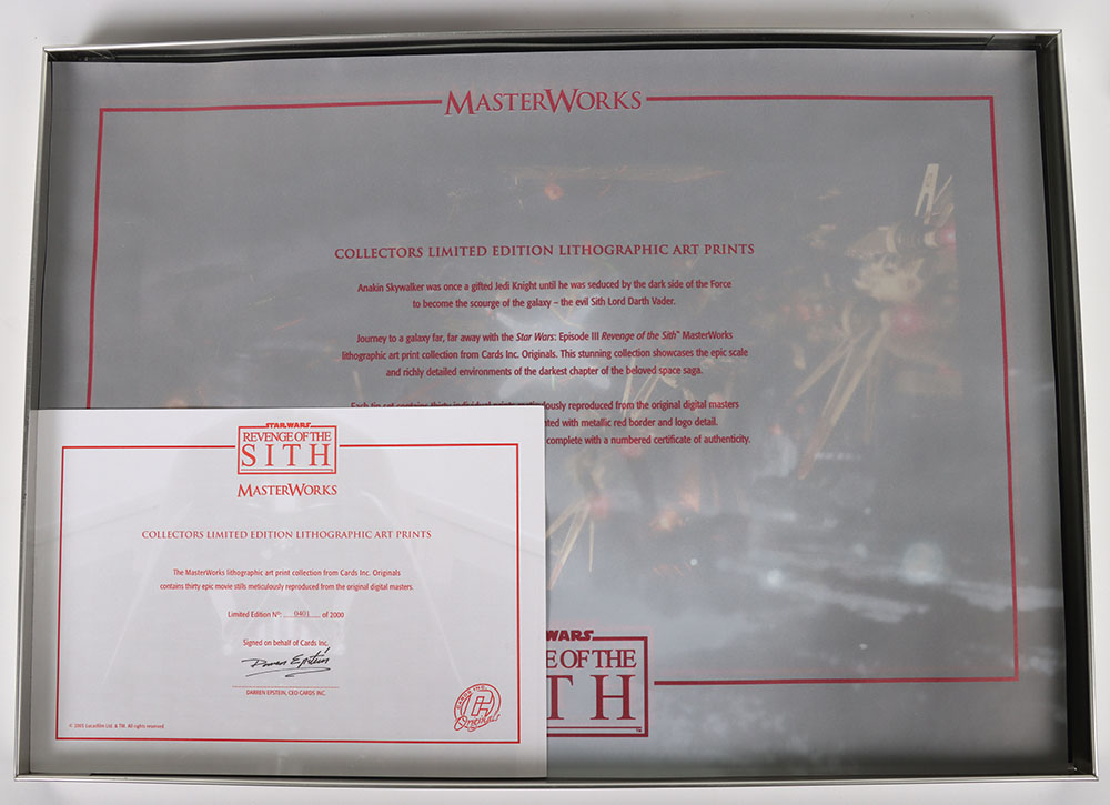 Star Wars Revenge of the Sith Masterworks Lithographic Art Print ...
