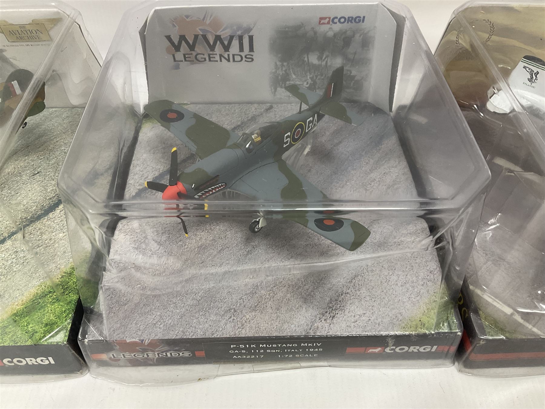 Corgi - five die-cast models of WW2 aircraft; and five models of ...