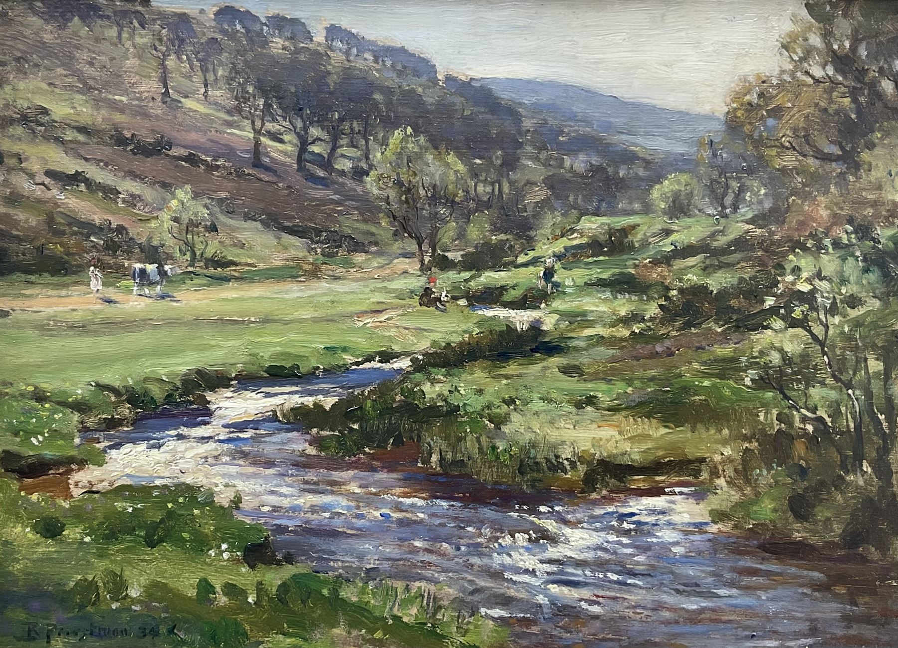 Bertram Priestman RA ROI NEAC (British 1868-1951): 'Springtime Somerset ...