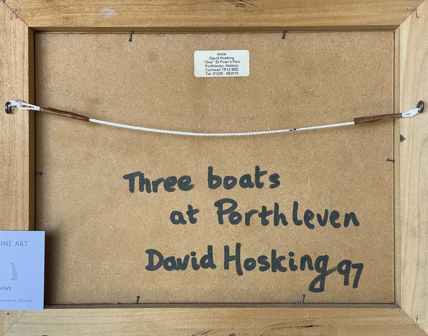 David HOSKING (XX-XXI) Three Boats at Porthleven (1997) Oil on board ...
