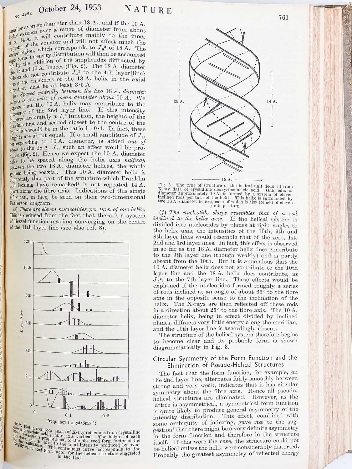 (Genetics) Rosalind Franklin and RG Gosling Two original papers on the ...