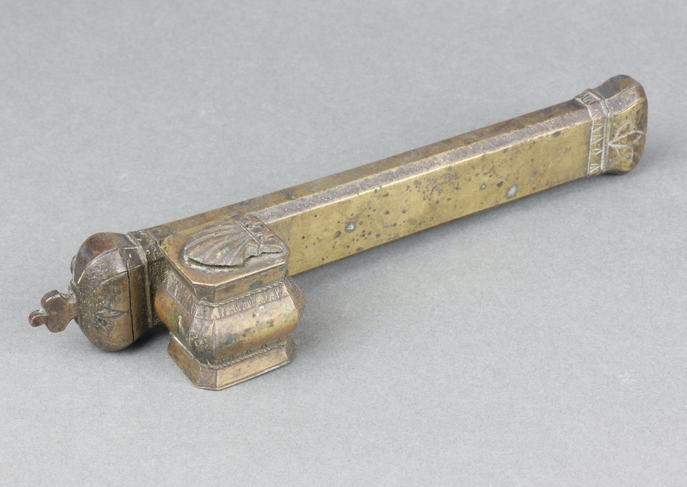 Am 18th/19th Century bronze gilt metal scribe set incorporating an ...