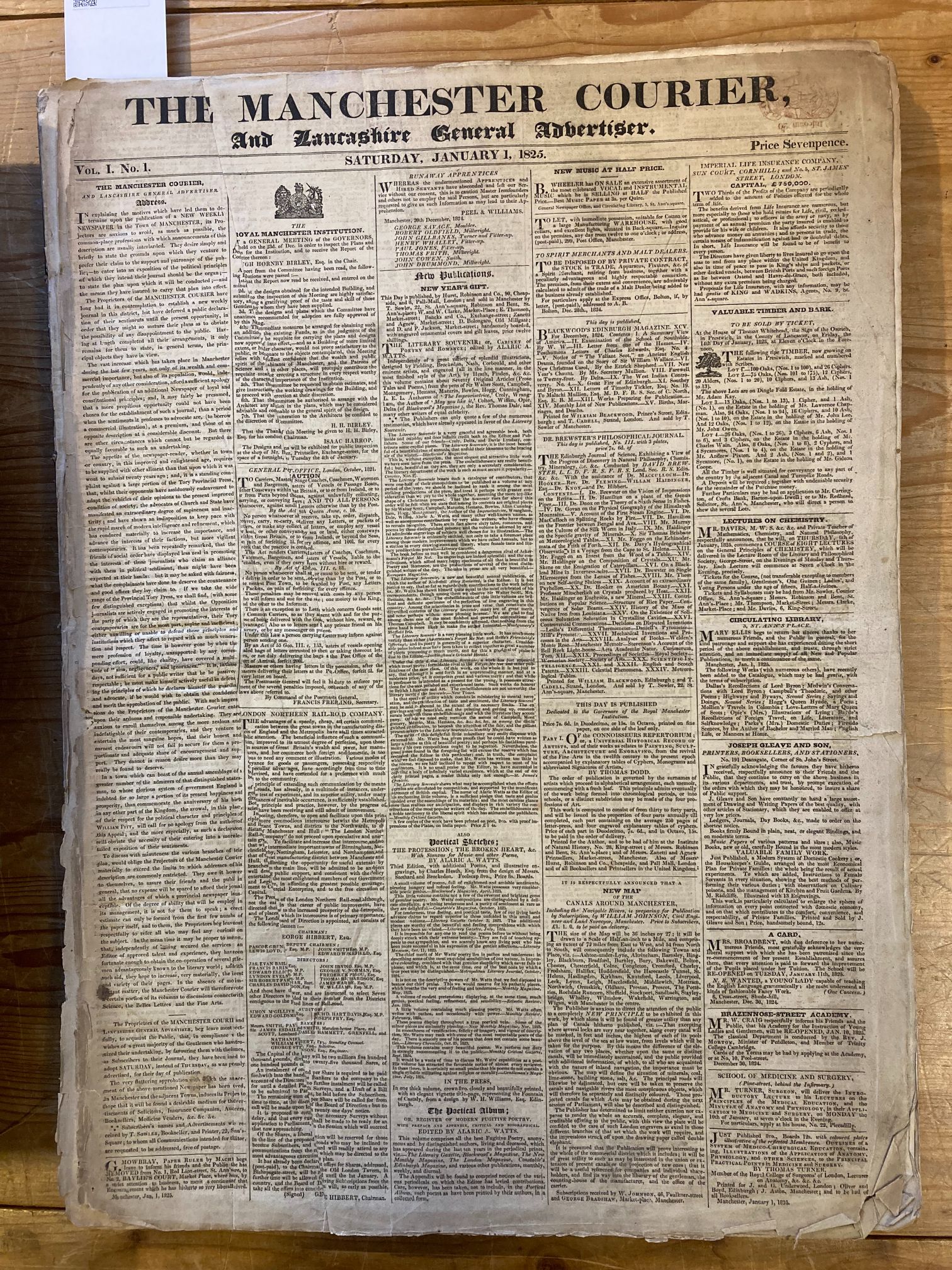 Manchester Newspapers. A collection of Manchester newspapers, late 18th ...