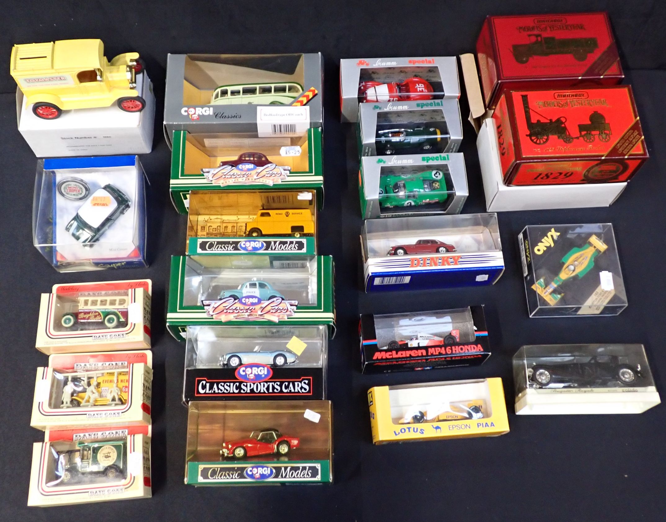 A BOX OF DIE CAST MODEL CARS 21 Models all in cases/original boxes ...