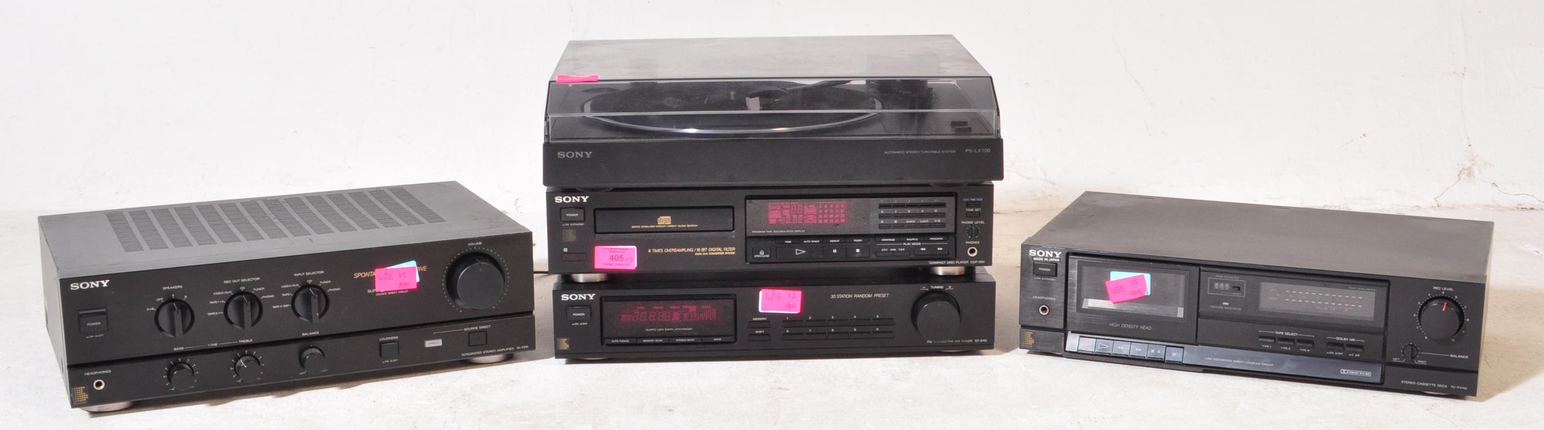 VINTAGE 20TH CENTURY SONY STACKING STEREO SYSTEM - auctions & price archive