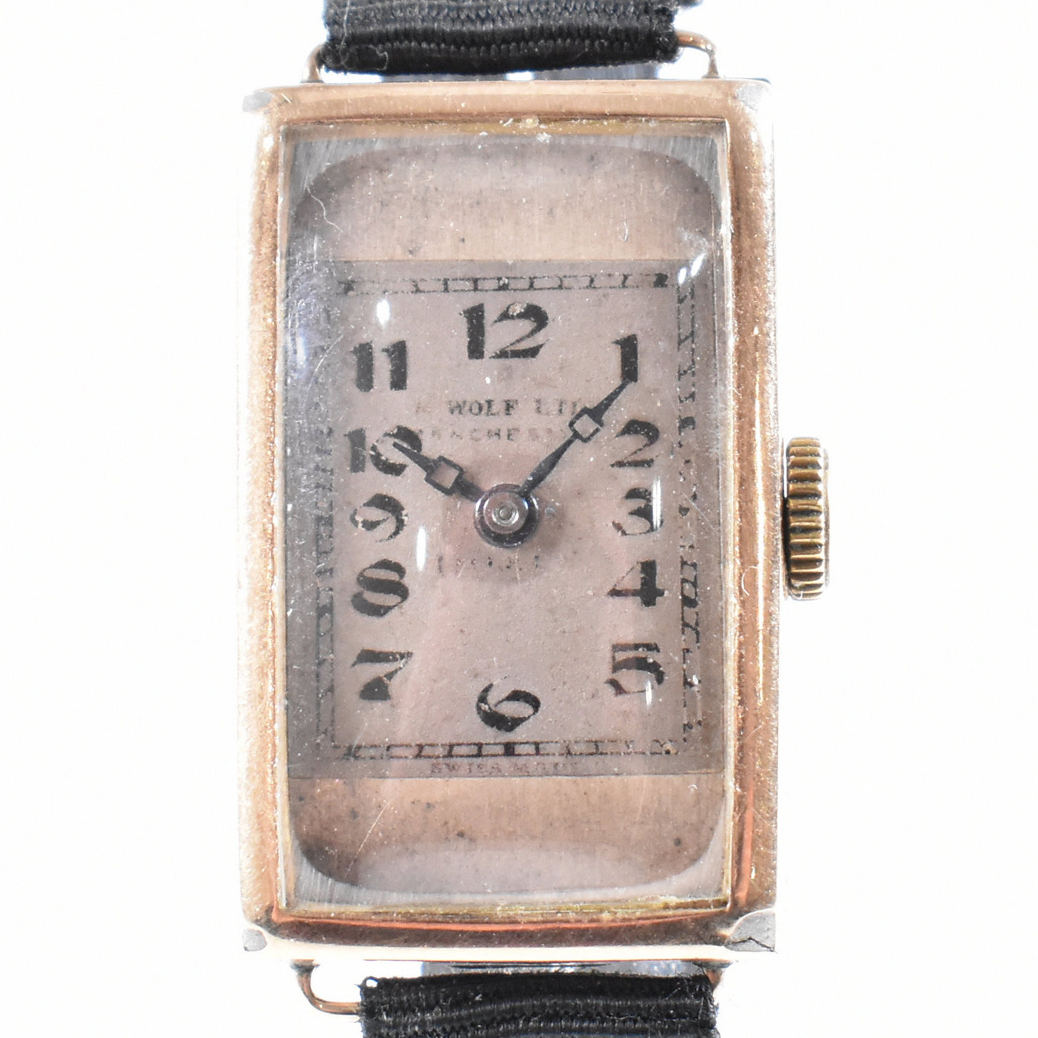 Rolex - A 1920's hallmarked 9ct gold Art Deco Rolex tank style wrist ...