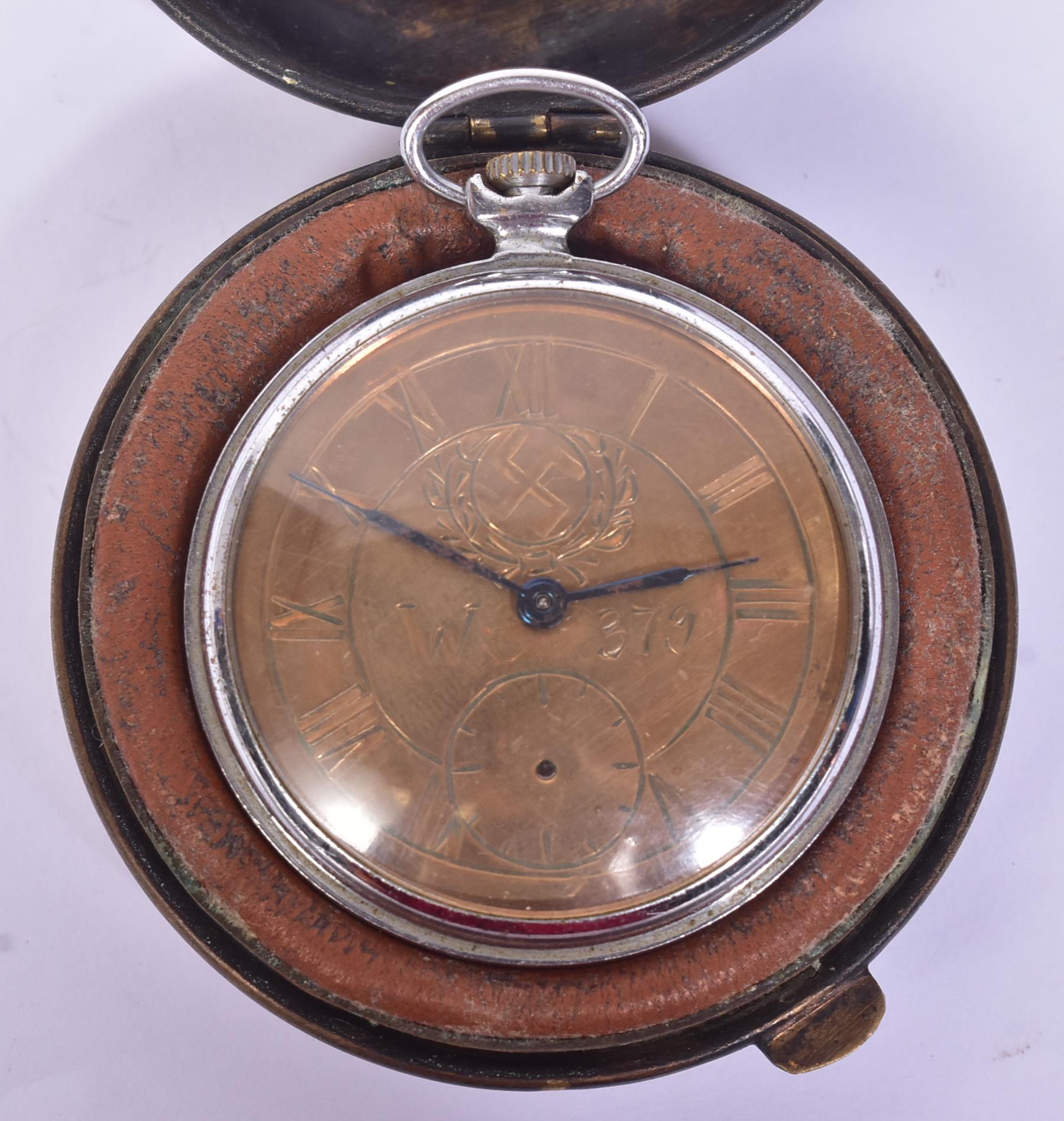 A WWII Second World War Third Reich Nazi German style pocket watch. The ...