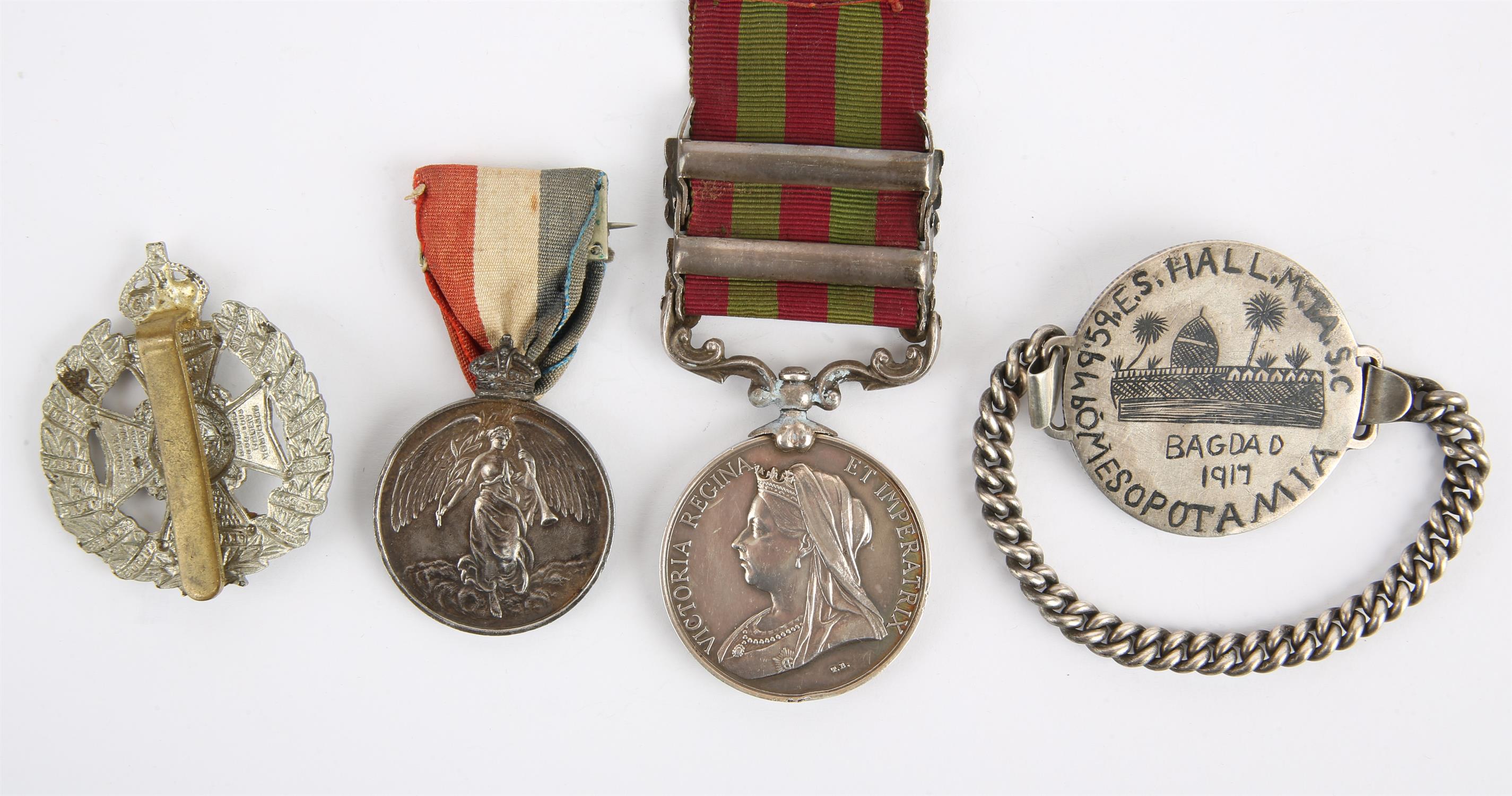 Four medals / medallions to include India General Service Medal, 1895 ...