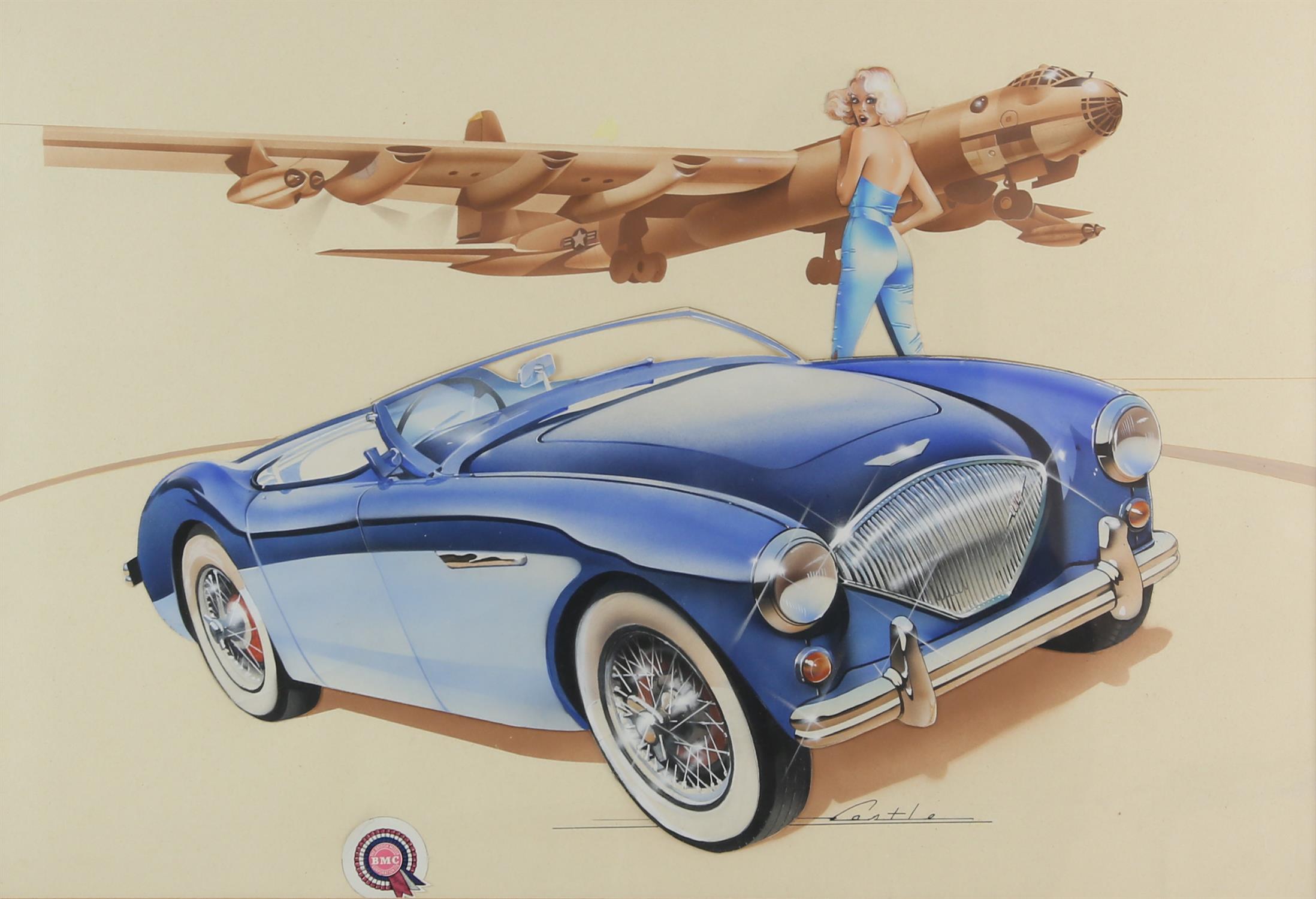 Philip Castle, (British b.1942) - Austin Healey Original Airbrush ...